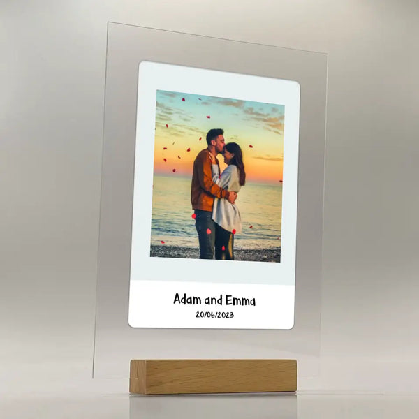 Polaroid Photo - Personalised Transparent Acrylic Plaque – Transparent ...