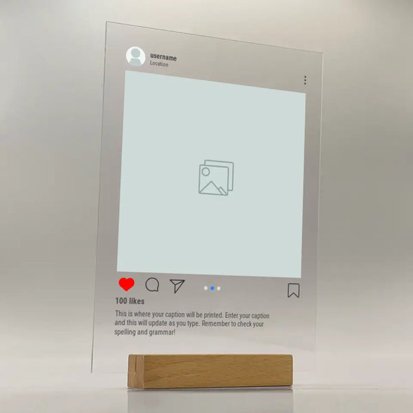Social Post - Personalised Transparent Acrylic Plaque – Transparent Prints